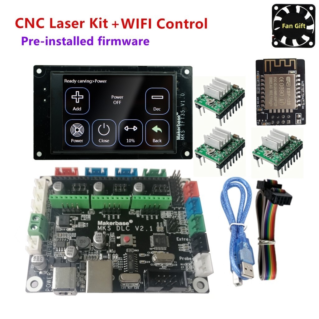 GRBL 1.1 CNC offline controller board MKS DLC v2.1 TFT35 touch screen ...