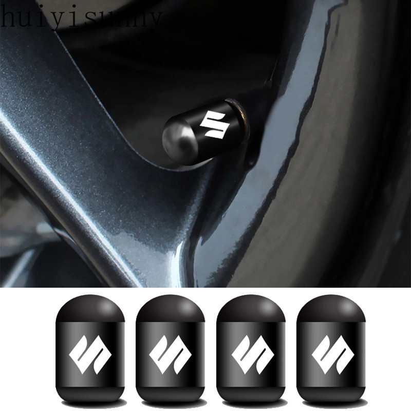Hys 4PCS Universal รถล้อ Tyre ยางวาล์ว Stem Caps สําหรับ Suzuki Swift ...