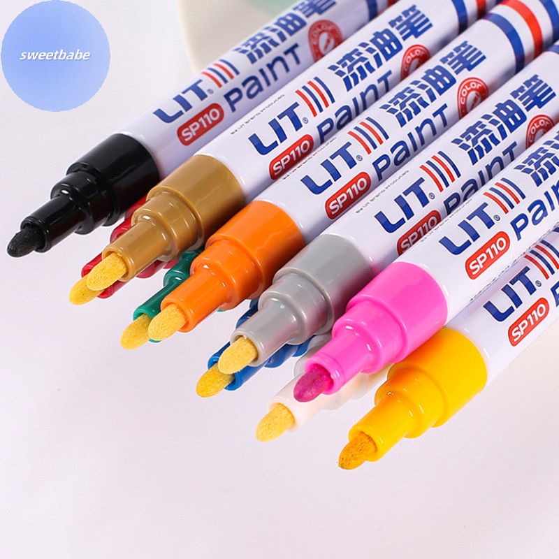 Sebabe ปากกามาร์กเกอร์สีถาวรสีสันสดใสเครื่องหมายกันน้ํายางทาผ้ายางปากกา ...