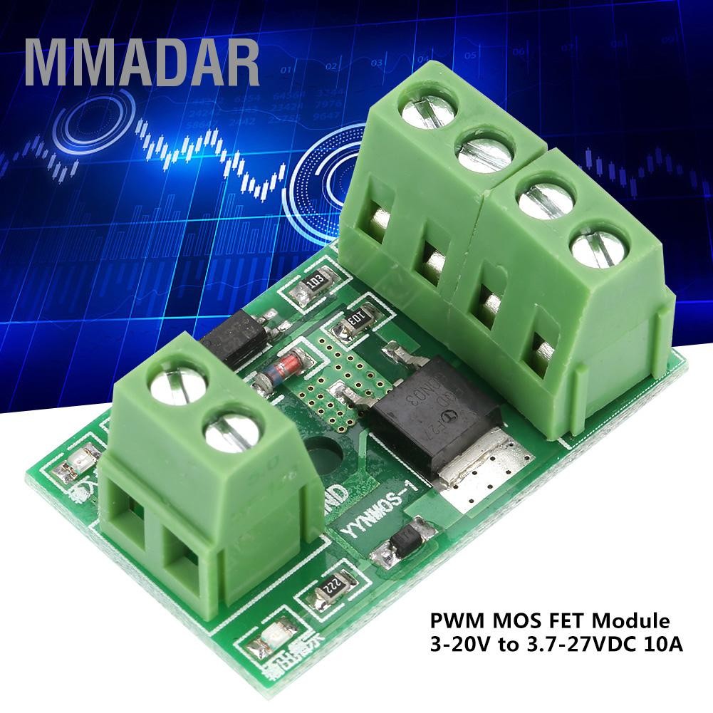 MMADAR MOS FET โมดูลไดร์เวอร์ High Power PWM สวิทช์ควบคุม 3-20V ถึง 3.7 ...