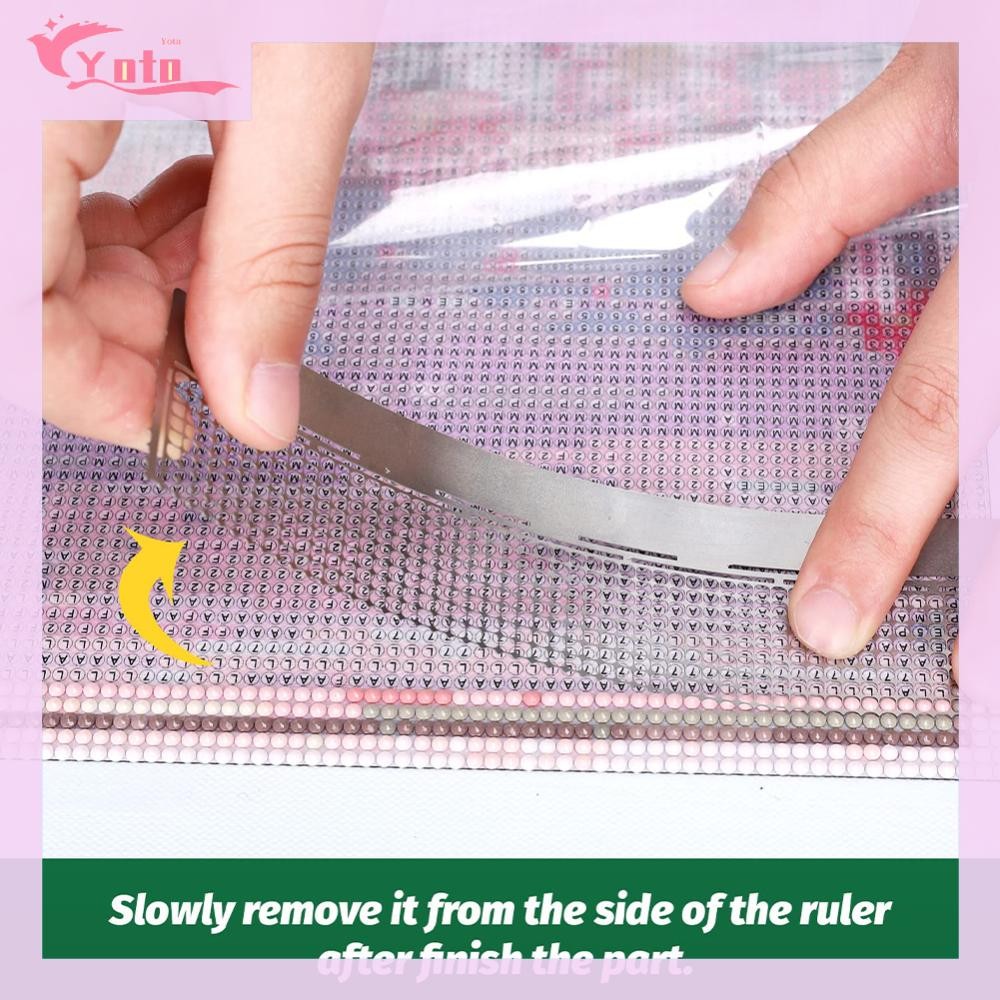 [Yotable.th] ไม้บรรทัดภาพวาดเพชร 400 Grids Blank Diamond Art Paint Fix Tool Kit | Shopee Thailand