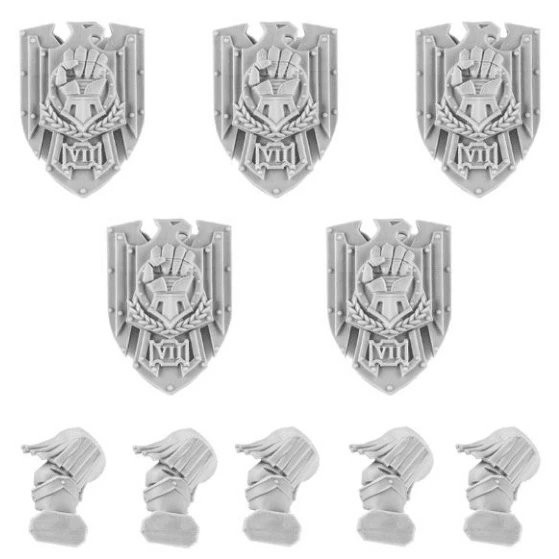 Space Marines Imperial Fists Legion Storm Shields Unpainted เรซิ่นรุ่น ...