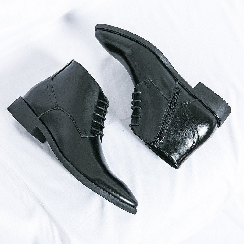 ที่มีคุณภาพสูงสะดวกสบายระบายอากาศซิปรองเท้าหนังผู้ชายแฟชั่นฤดูหนาว fbkl ...