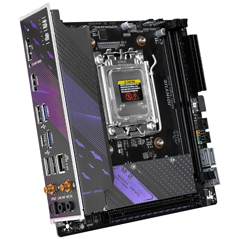 MAINBOARD (เมนบอร์ด) JGINYUE B650i Night Devil itx Mini DDR5 AM5 ใช้คอมพิวเตอร์ CPU 7 Series ...