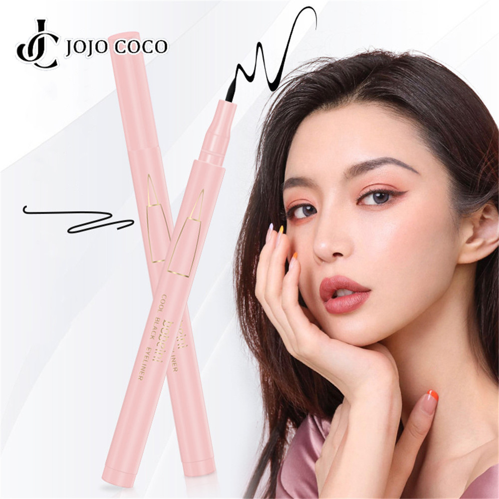 Jojo COCO Double-ended Eyebrow Pencil กันน้ําเหงื่อ Non-smudged สามเหลี่ยมพร้อมแปรงหมุนอัตโนมัติ ...