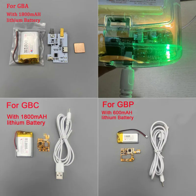For GAMEBOY ADVANCE GBA/GBC/GBP Support Original Shell Charging Module ...
