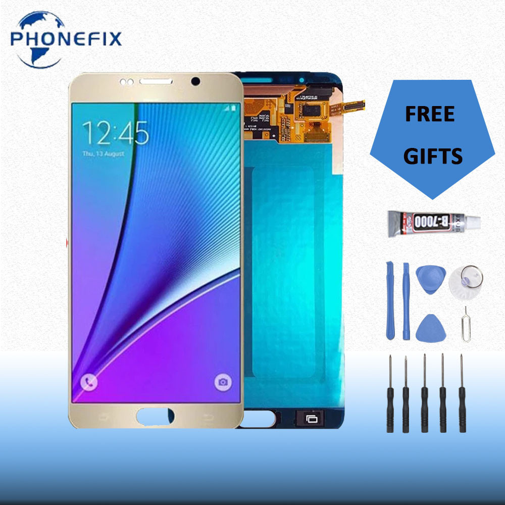 5.7 สําหรับ SAMSUNG Note5 N920A N9200 SM-N920 N920C จอแสดงผล LCD Touch ...