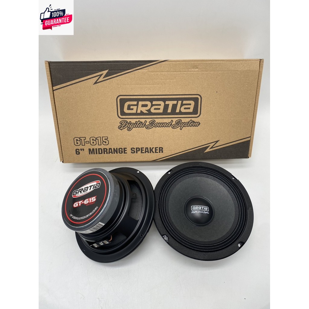 ลำโพงเสียงกลาง 6นิ้ว แรนด์ GRATIA รุ่น GT- 615 แม่เหล็ก100หนา15มิล วอยซ์25มิล กำลังขั800วัตต์ ...