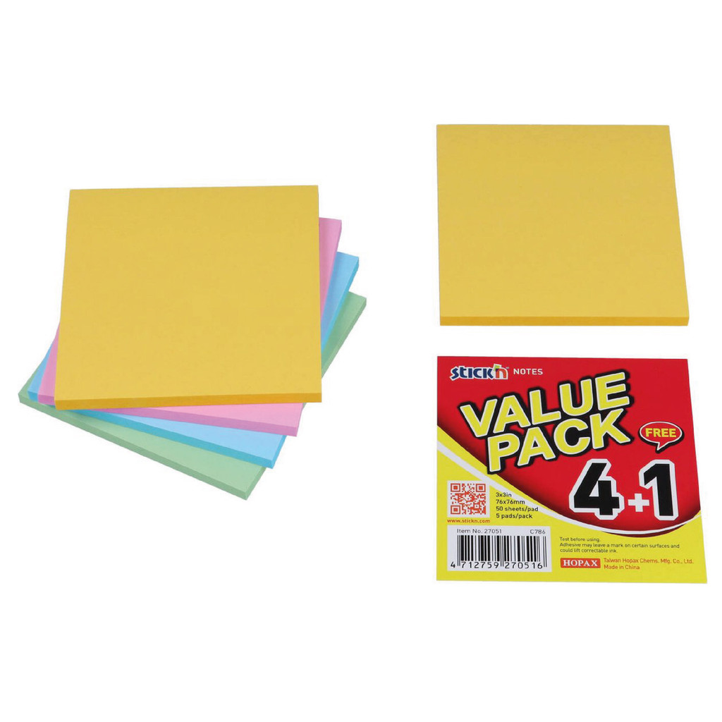 Hopax 3x3in Notes Value Pack 4+1 (27051) | Shopee Thailand