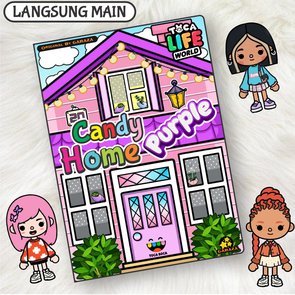 Paperdoll Toca Boca candy home purplequiet book Paper Doll House ...