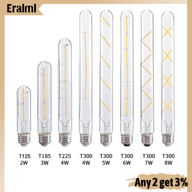 Emeralml 6 Pack T300 6W หลอดไฟ Led Edison หรี่แสงได้, หลอดไฟยาวอุณหภูมิ ...