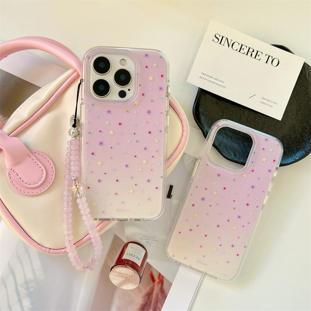 Ins Full Star Gradient เคสโทรศัพท์สําหรับIPhone 15 16 Pro Max 13 14 ...
