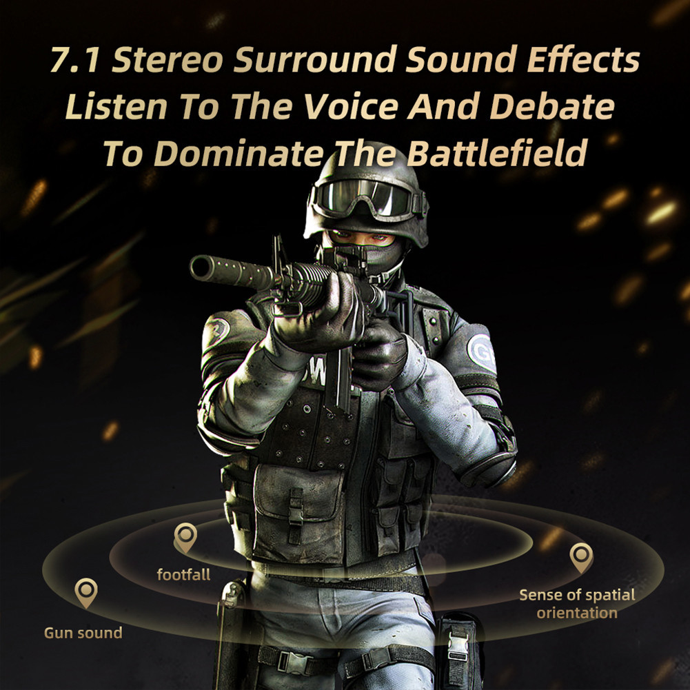 [explosion1.th] ชุดหูฟังสําหรับเล่นเกม USB พร้อมไมโครโฟนหูฟังตามหลักสรีรศาสตร์สําหรับคอมพิวเตอร์ ...