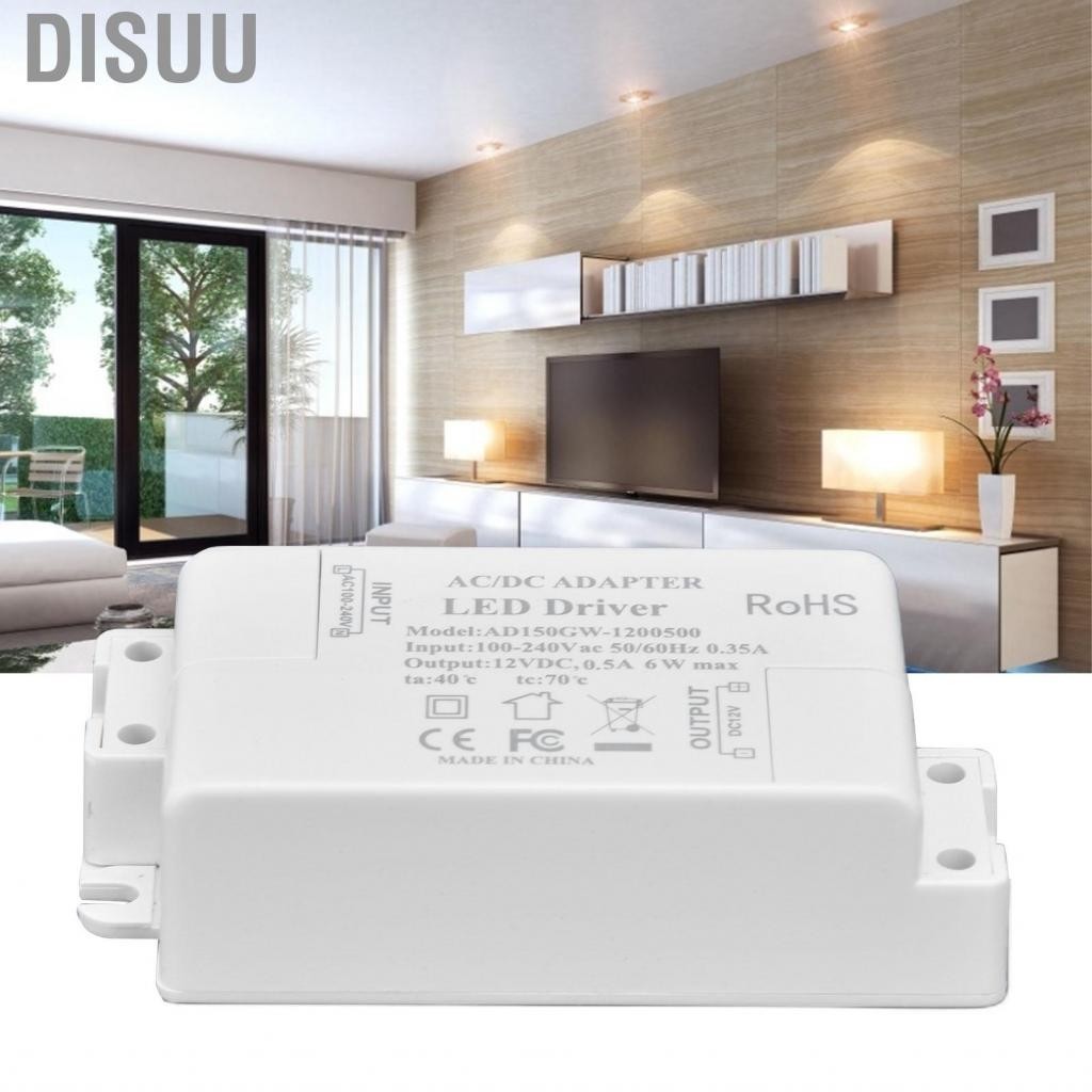 Disuu อินพุตไดรเวอร์ LED AC100‑240V 0.35A เอาต์พุต DC12V 0.5A 6W หม้อแปลงไฟฟ้า | Shopee Thailand