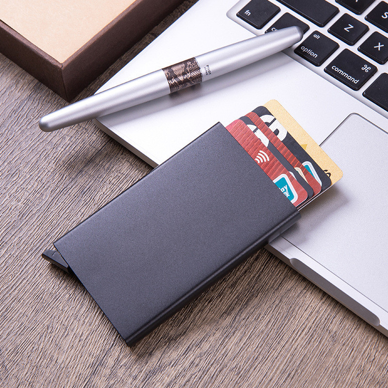 Anti Magnetic RFID Anti Theft Card Holder Automatic pop up Type Metal ...