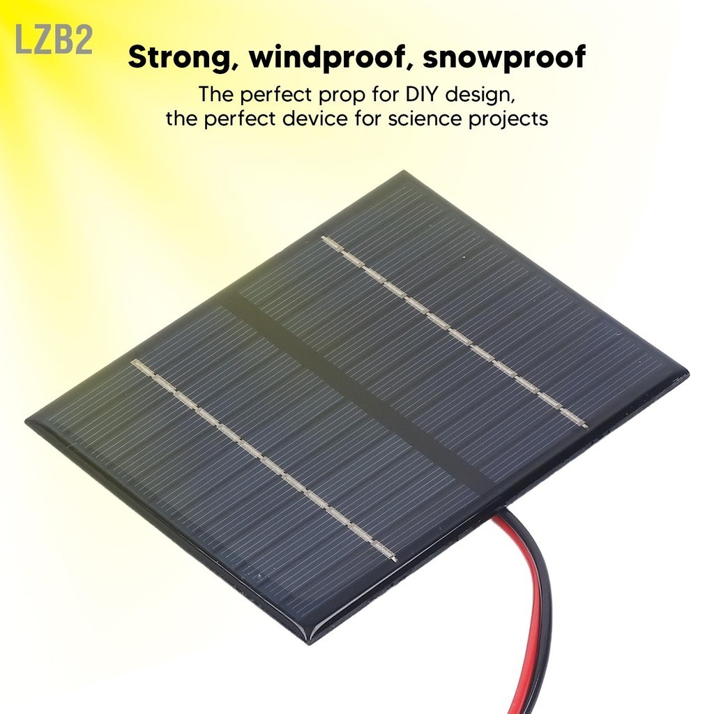 LZB2 แผงโซลาร์เซลล์ 1.5W 12V Polysilicon ประสิทธิภาพสูงเอาต์พุตแบบพกพาน้ำหนักเบา DIY | Shopee ...