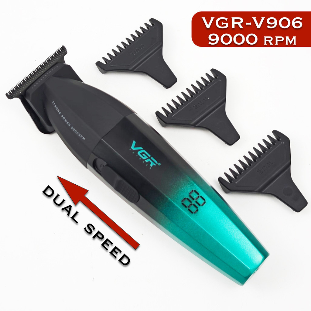 Vgr V906 ร้านทําผม Professional ตัดผม Trimmer 9000RPM 5V มอเตอร์ไฟฟ้า Push Hair Clipper หัว ...