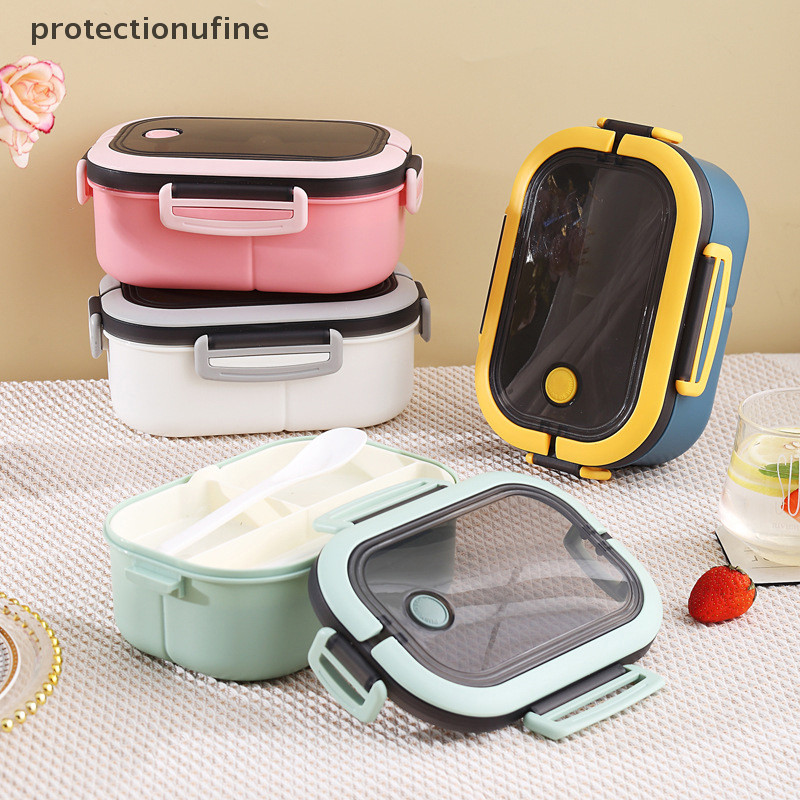 Prne กล่องอาหารกลางวันนักเรียนหนา PP วัสดุพลาสติกพาร์ทิชันเดี่ยว/สอง ...