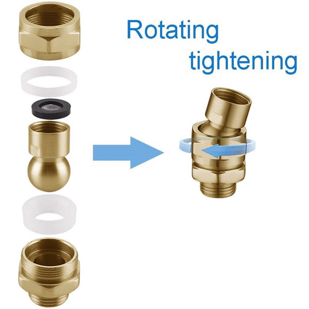 เอเกลอะแดปเตอร์หัวฝักบัว 360° Ball Joint Shower Head Extension อะแดปเต ...