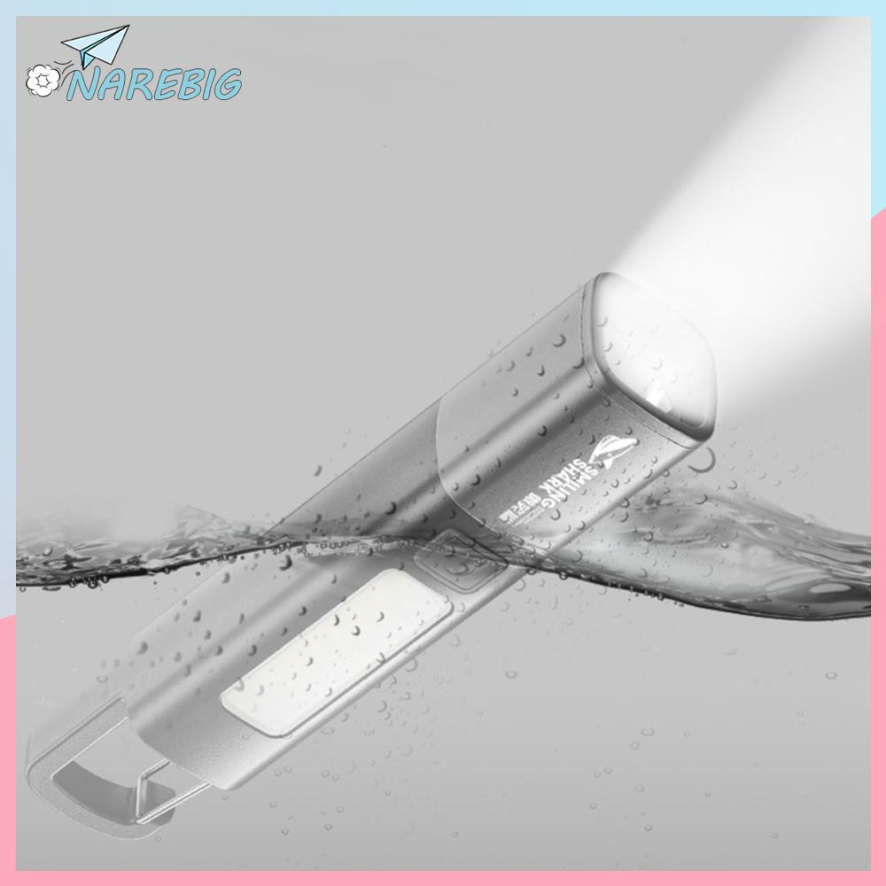 ( Narebig ) กันน้ําฉลามยิ้ม SD1023 ไฟไฟฉาย LED XPE ไฟฉาย Super Bright พร้อมตะขอ Camping Light ...