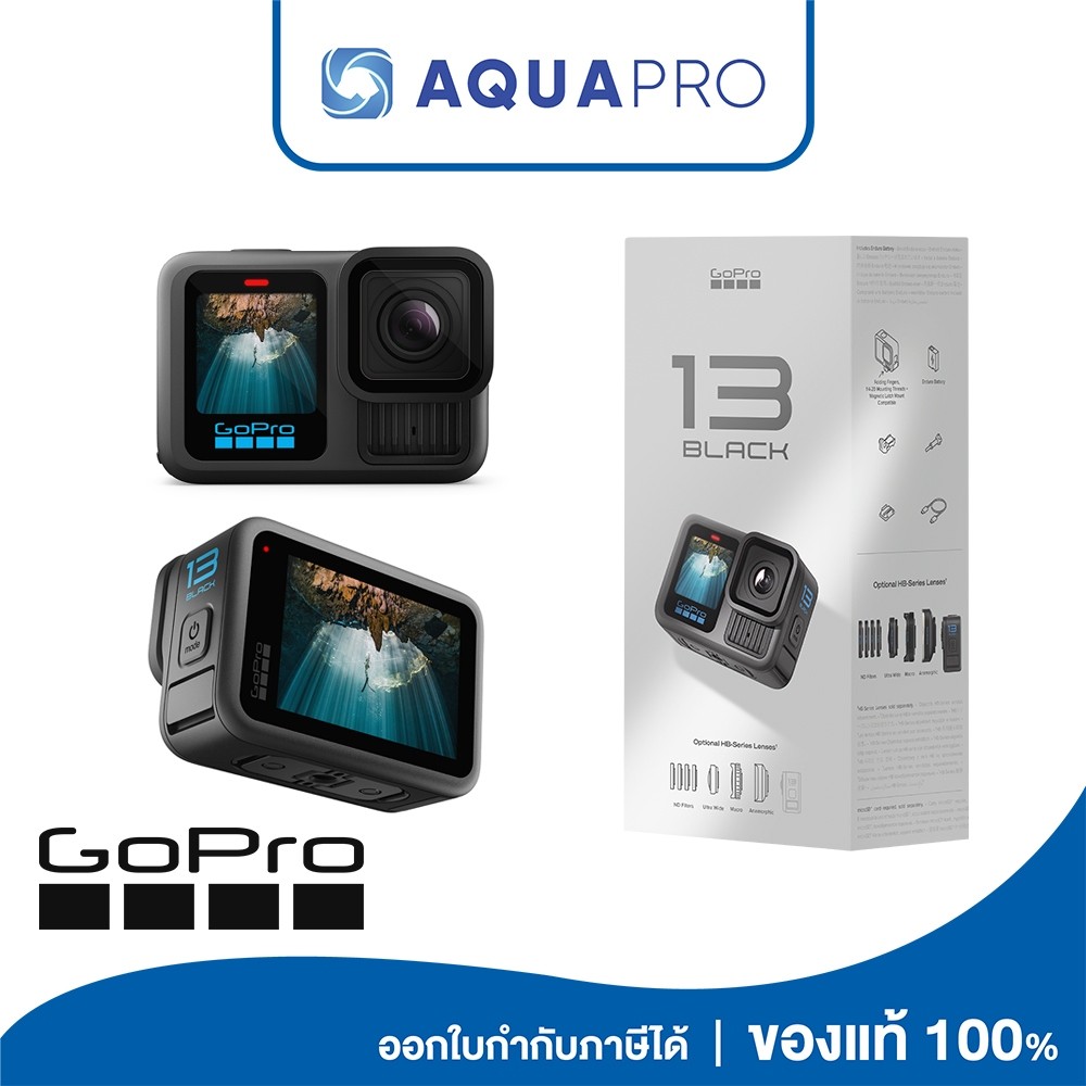 GoPro 13 Black Action Camera 5.3K60 4K120 Photo 27MP กล้องโกโปร GoPro ...