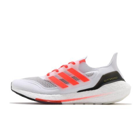 Adidas Jogging Shoes ULTRABOOST 21 สีขาวและสีเทา/สีส้ม High Buffer ...