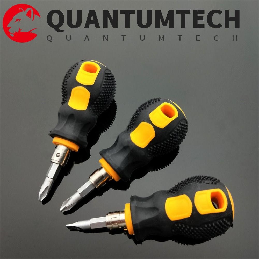 Quantumtech ไขควงหัวหัวไชเท้า, ไขควงขนาดเล็กปากแฉกสองหัว, ด้ามสั้นแม่เหล็ก ไขควงปากแฉกขนาด ...