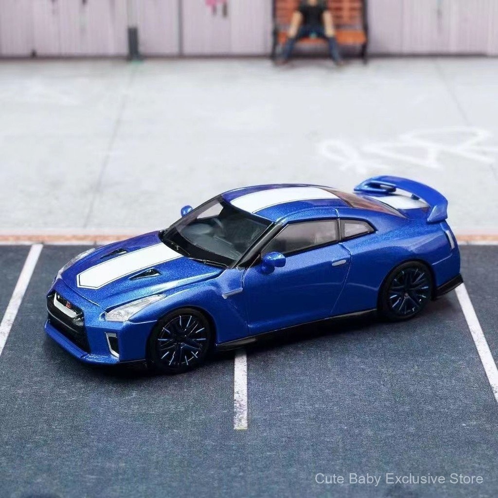 MH 1:64 Nissan GTR Nissan R35 50TH Anniversary Edition สีเงินสีน้ำเงิน ...