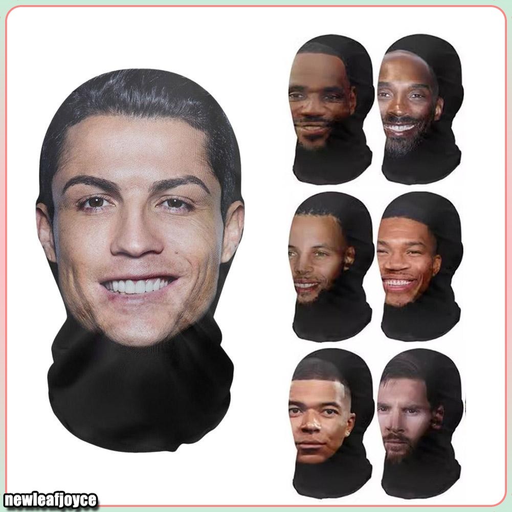ฟุตบอล Star Ronaldo ที่น่าสนใจเล่นตามบทบาทหน้ากากใบหน้า 3D Balaclava ...