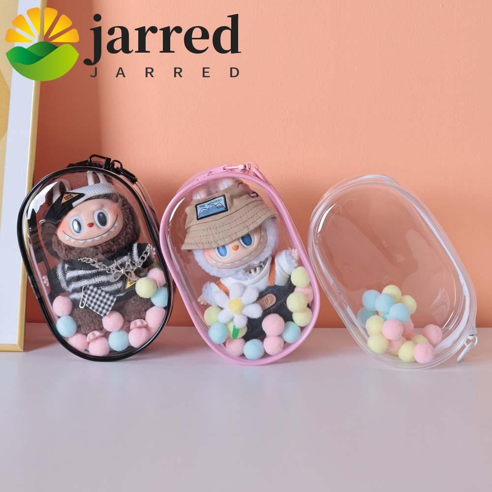 Jarred กระเป๋าตุ๊กตากลางแจ้งใสพวงกุญแจกระเป๋า Labubu กล่องแสดงตุ๊กตา ...