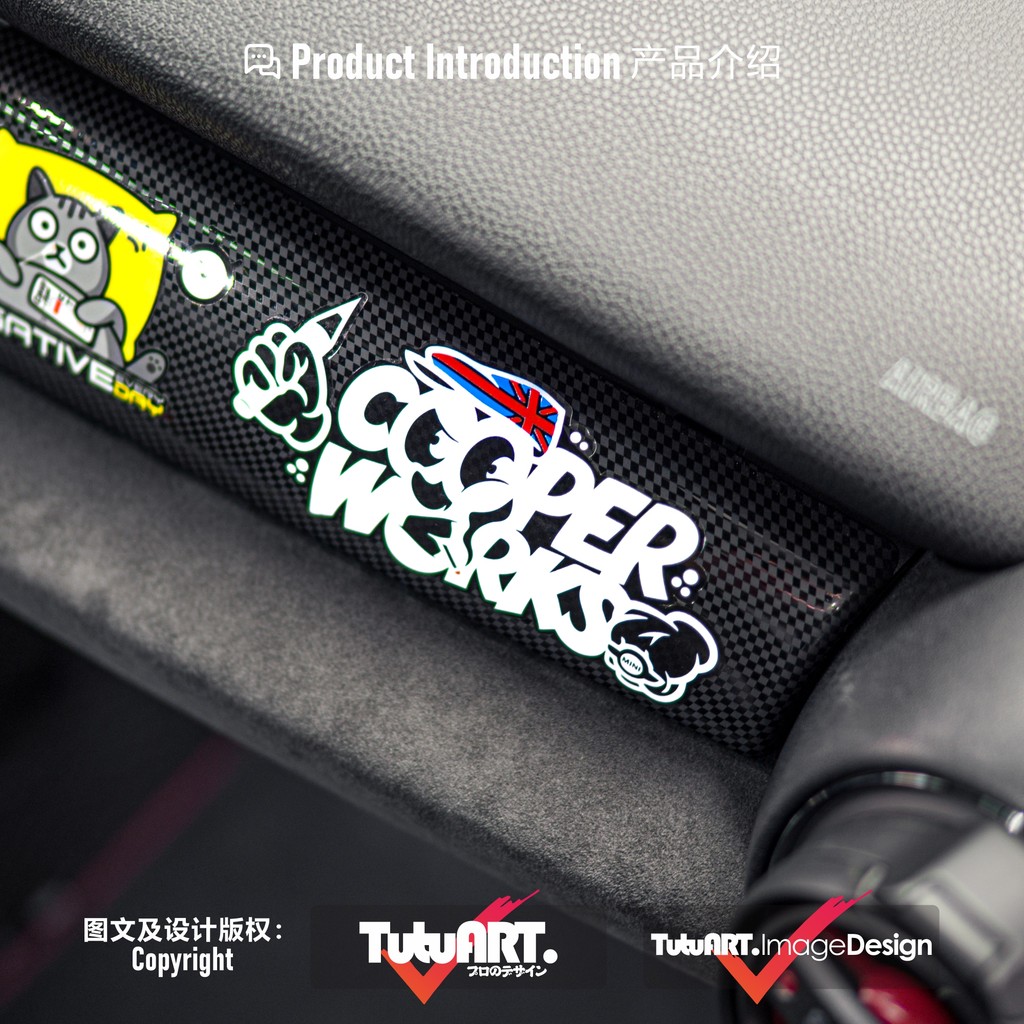 MINI Cooper Works letter stickers COUNTRYMAN F54 F55 F56 F57 F60 R50 ...