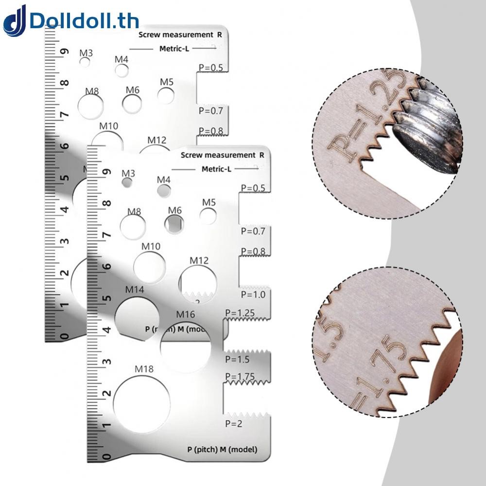 [Dolldoll]Portable and Compact Screw Thread Pitch Gauge Ruler for ...