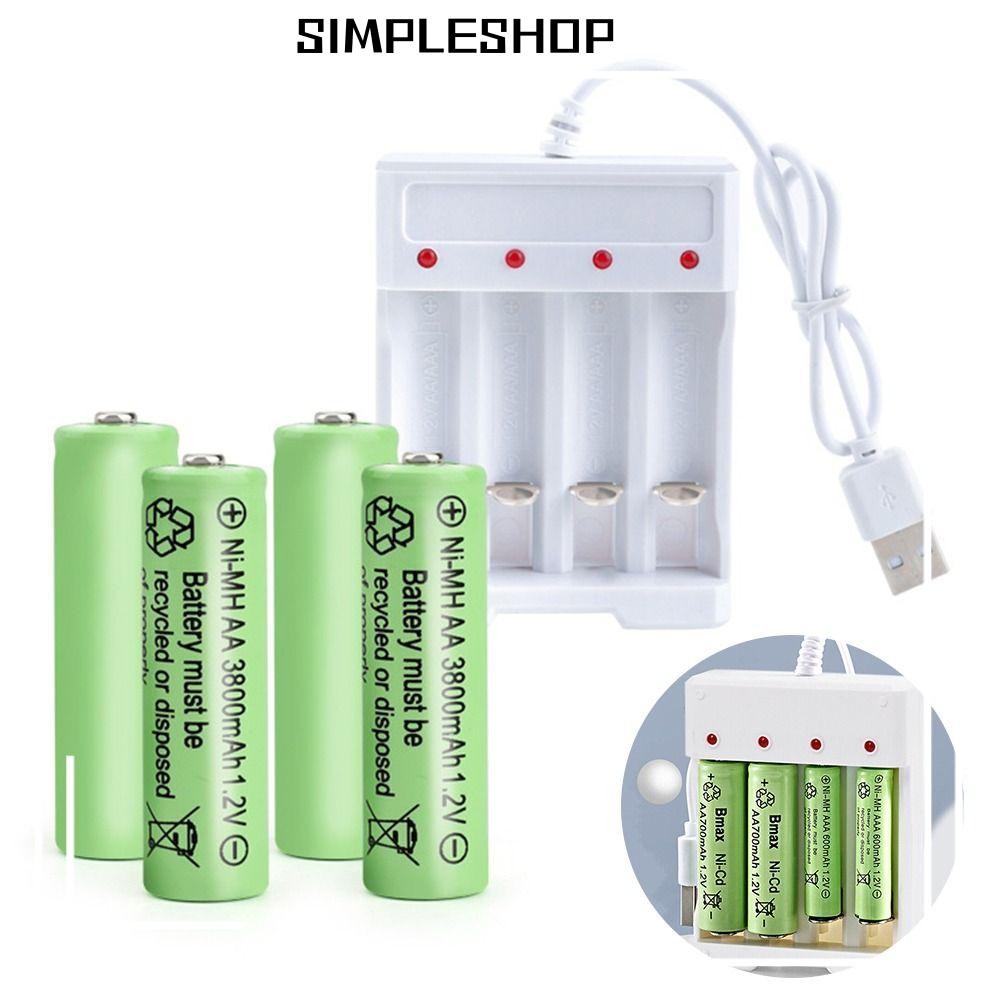 SIMPLESHOP เครื่องมือชาร์จ เครื่องชาร์จแบตเตอรี่ USB แบบชาร์จไฟระดับมืออาชีพ 4 ช่อง | Shopee ...