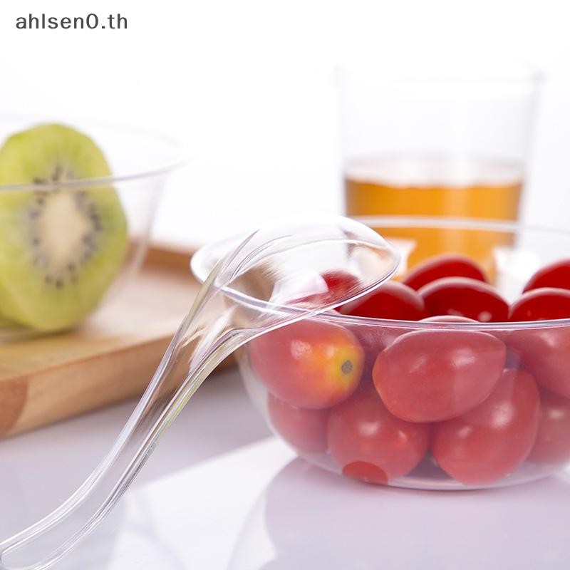 Ahlsen0 25 ชิ้น 300 มิลลิลิตรทิ้งพลาสติกรอบชามครัวสลัดขนมภาชนะปิคนิคน้ําหนักเบาเป็นมิตรกับ ...