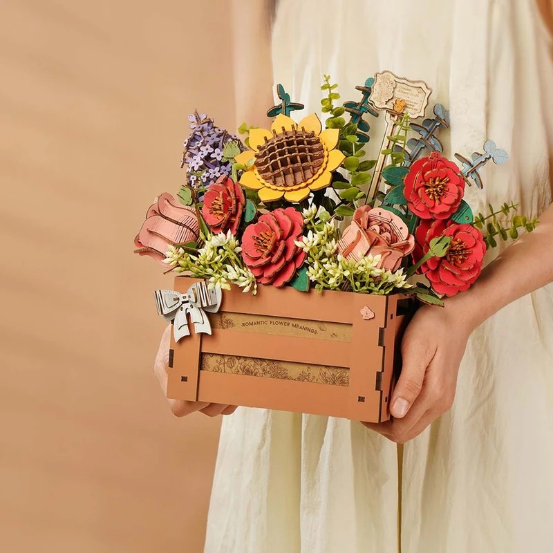 Rolife Rowood DIY Wooden Flower ดอกไม้ DIY ประกอบง่าย | ของแต่งบ้าน ชุด ...