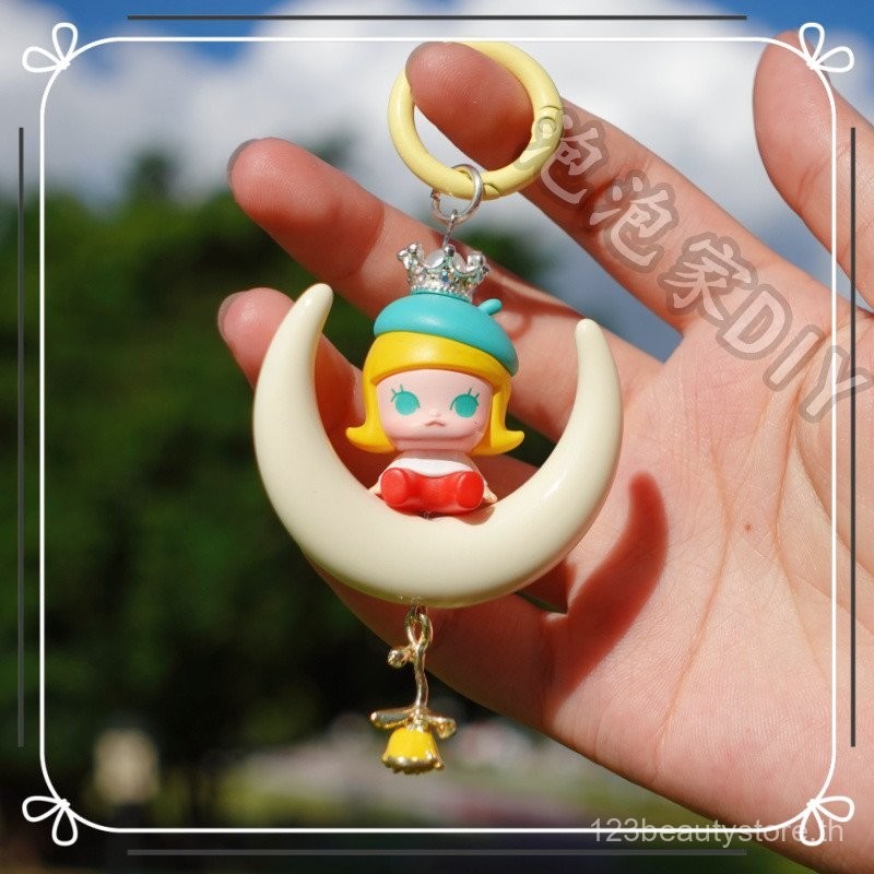 ของแท้ POPBEAN ที่นั่ง Molly น่ารักเม็ดโซ่โทรศัพท์มือถือพวงกุญแจกระเป๋า ...
