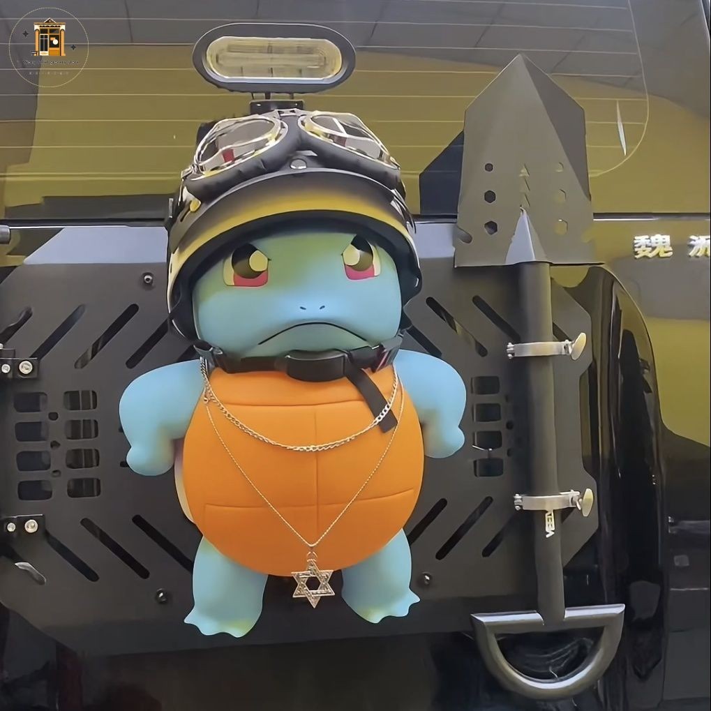 Pokémon Car Tail Tsundere Jenny Turtle เครื่องประดับ 1: 1 อะนิเมะรูป ...
