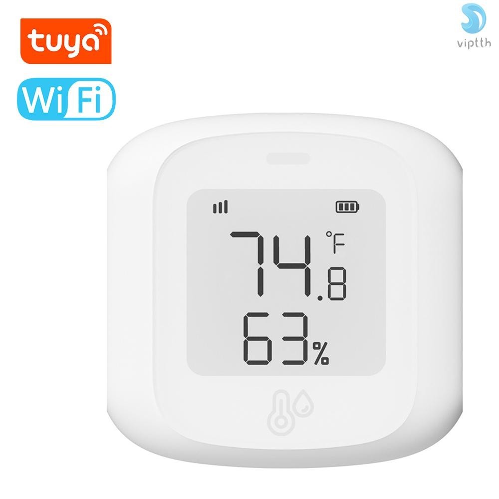 Tuya WiFi เครื่องวัดความชื้นอุณหภูมิจอแสดงผลดิจิตอล Mobilephone APP ...