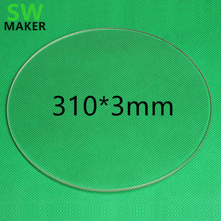 ROSTOCK MAX GLASS BUILD PLATE 310MM Flat Glass Plate for 3D printer Bed ...