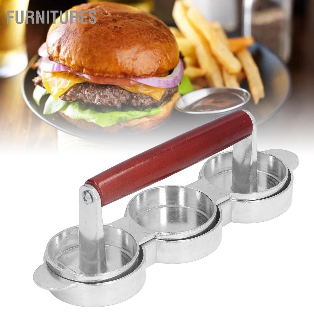 Furnitures แฮมเบอร์เกอร์กด Patty Mould MINI Burger Press Maker สำหรับ ...