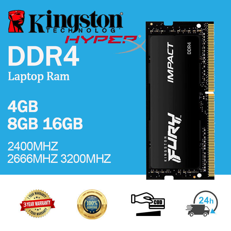 Kingston HyperX FURY DDR4 ram 8GB 16GB RAM 2666MHz 3200MHz SODIMM 260pin pc4 pc ram | Shopee ...