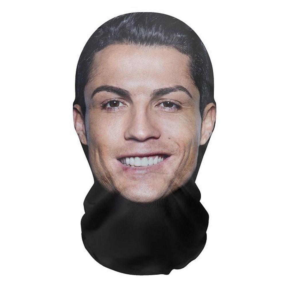 3d พิมพ์ Kanye Ronaldo หน้ากากตาข่ายยืดหยุ่น Full Face Mask คอสเพลย์ ...