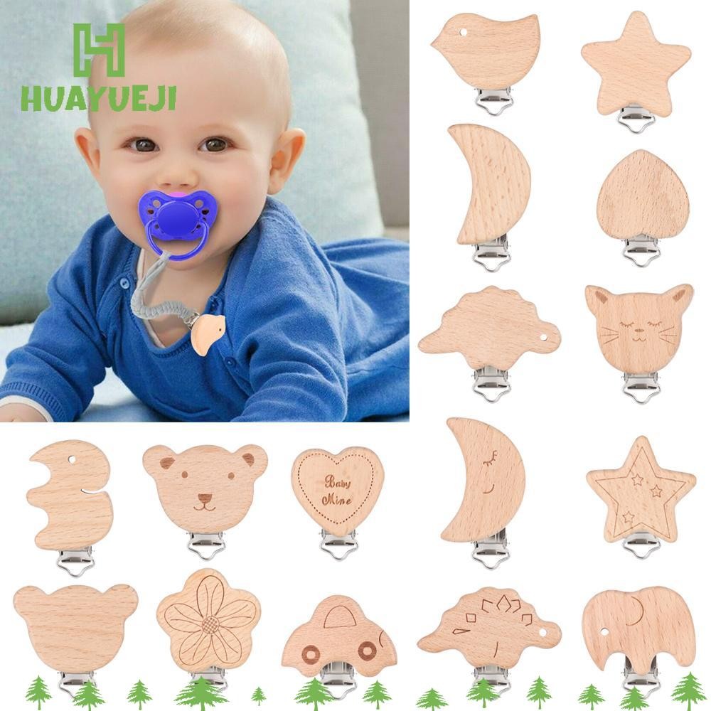 Yueji อาหารเกรด Beech Baby Teething Pacifier ผู้ถือโซ่ 16 รูปแบบ Dummy คลิป | Shopee Thailand