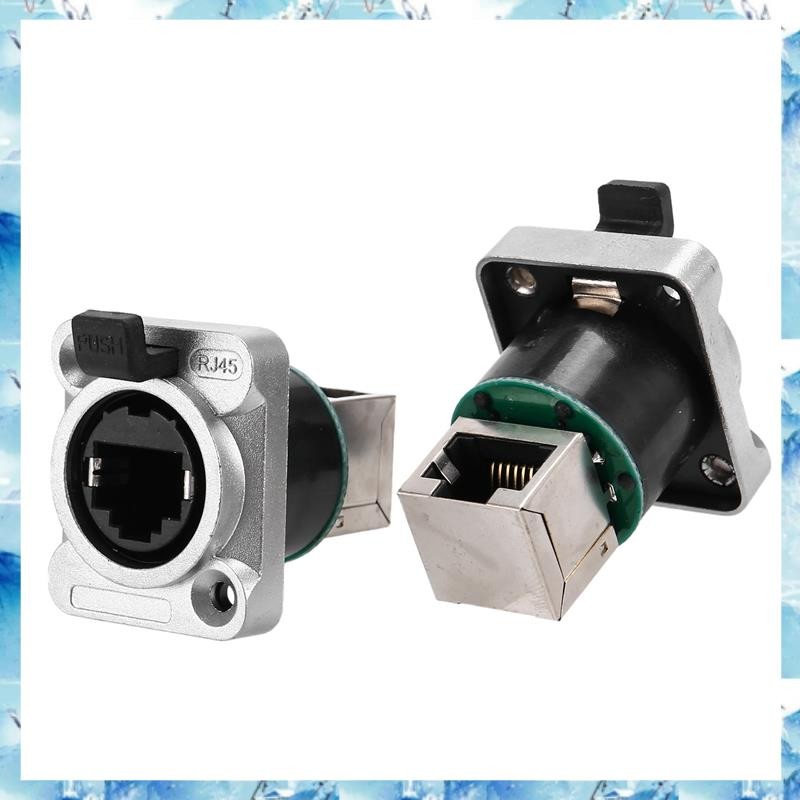 2pc RJ45 Shield Network Connector 8P8C Female Panel Mount Sockets RJ45 Ethernet Connector ...