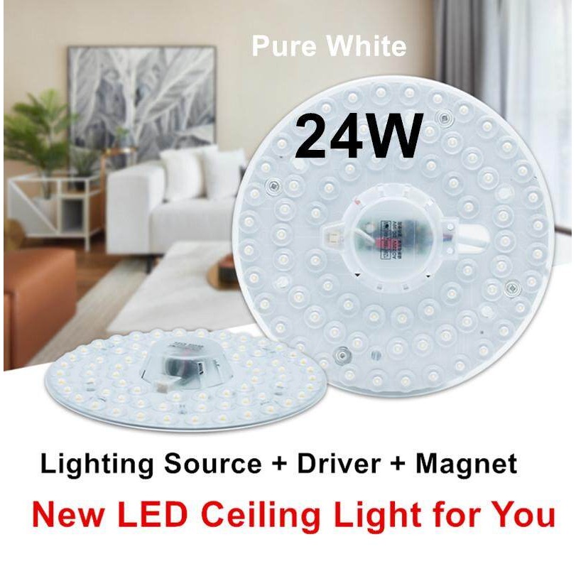 36W 24W 18W 12W รอบ220V PCB Board แหล่งกำเนิดแสงพร้อมแม่เหล็กและ LED ...