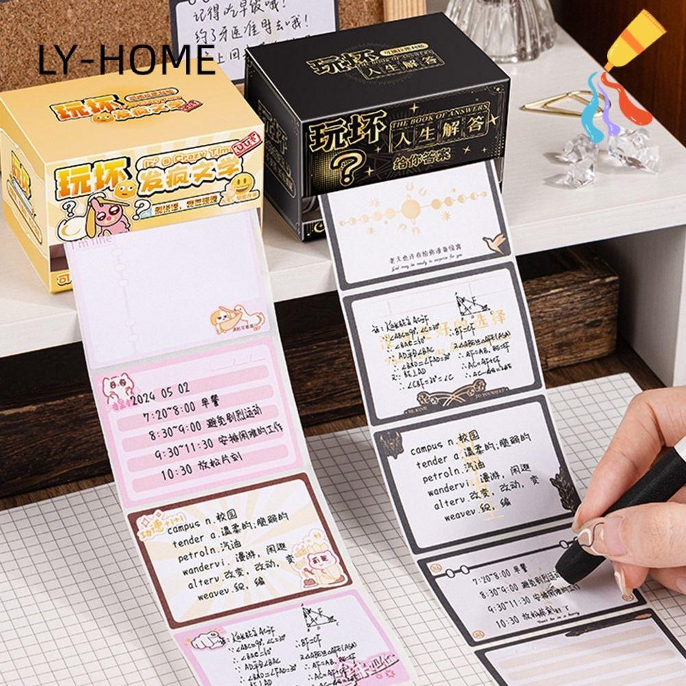 Ly 100 ชิ้น/กล่อง Sticky Note Roll, DIY Pull-out Memo Pad, แบบพกพา Self ...