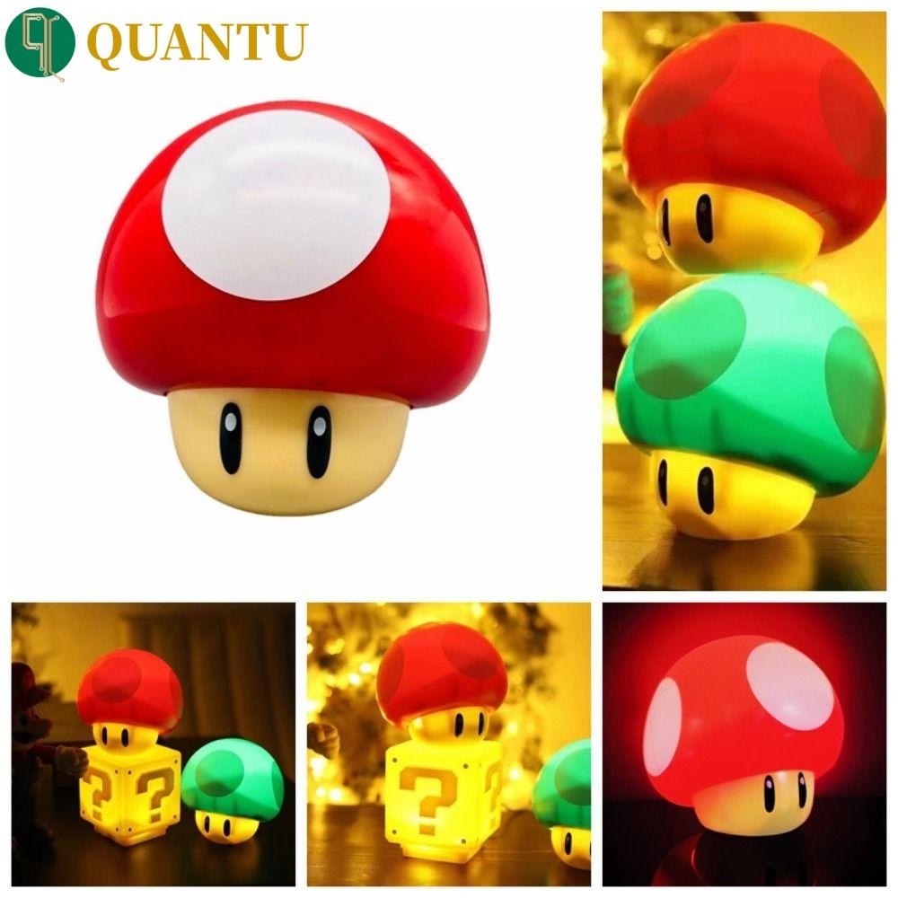 Quantu Super Mario เห็ด Light, USB ชาร์จ Soundmaking เห็ด Night Light ...