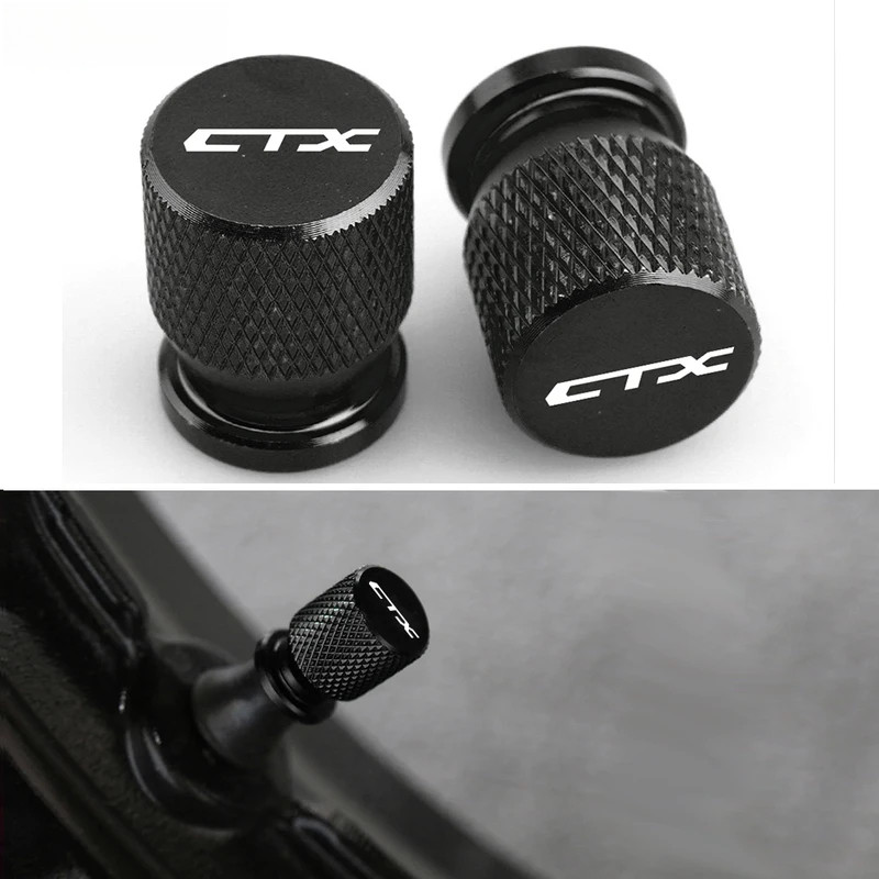 รถจักรยานยนต์ CNC อลูมิเนียมอุปกรณ์เสริมล้อยางวาล์ว Caps สําหรับ Honda CTX700 CTX700N CTX650TR ...