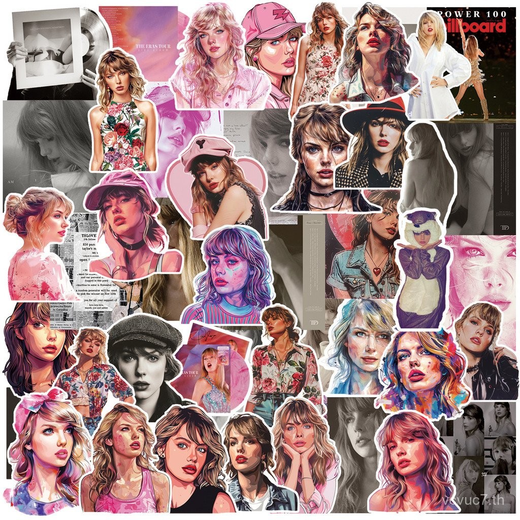 50 แผ่นสติกเกอร์ Taylor Taylor Swift Taylor Swift Moldy Cross-Border ...