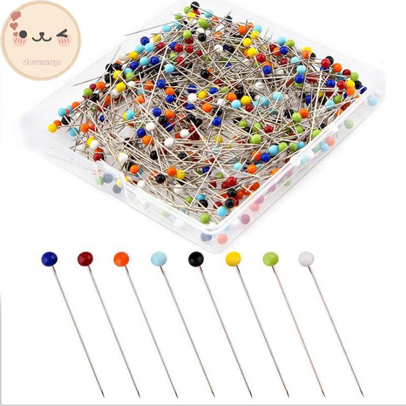 Chee เย็บ Pins 38 มม.แก้ว Ball Head Push Quilting Pins สําหรับ ...